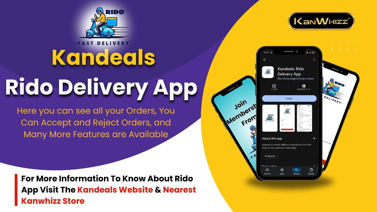 Kanwhizz Introduce a RIDO Delivery App #ridoapp - YouTube
