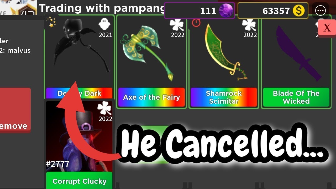 Best Trading Offers for "CORRUPT CLUCKY"!! ||🔪 survive the killer ...