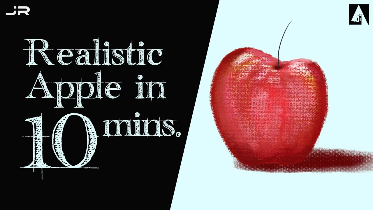 Paint a Realistic Looking Apple in 10 Minutes - YouTube