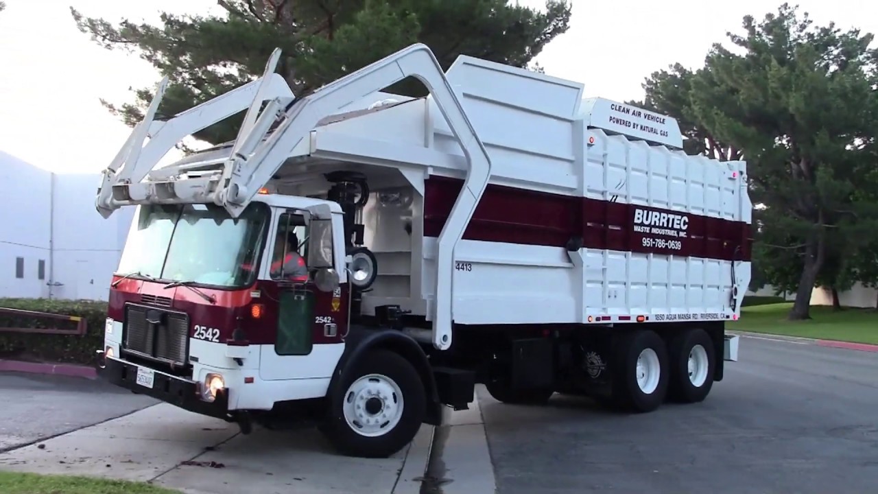 Burrtec Custom Top Pack Front Loader - YouTube