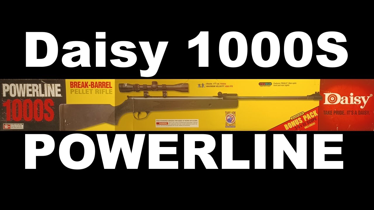 (REUPLOAD) Daisy POWERLINE 1000S BREAK BARREL AIR RIFLE, pneumatic .177 ...