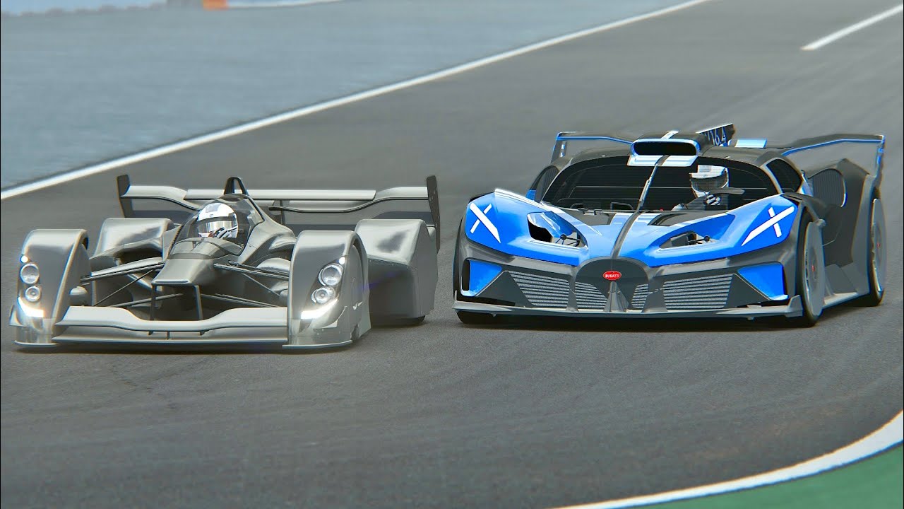 Bugatti Bolide vs Red Bull X1 Competition at Highlands - YouTube