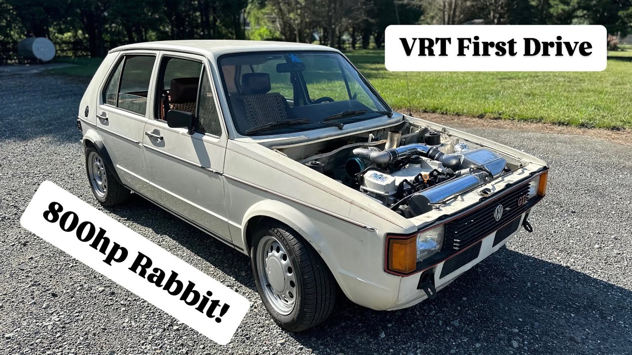 800HP MK1 RABBIT VR6 TURBO FIRST DRIVE - YouTube