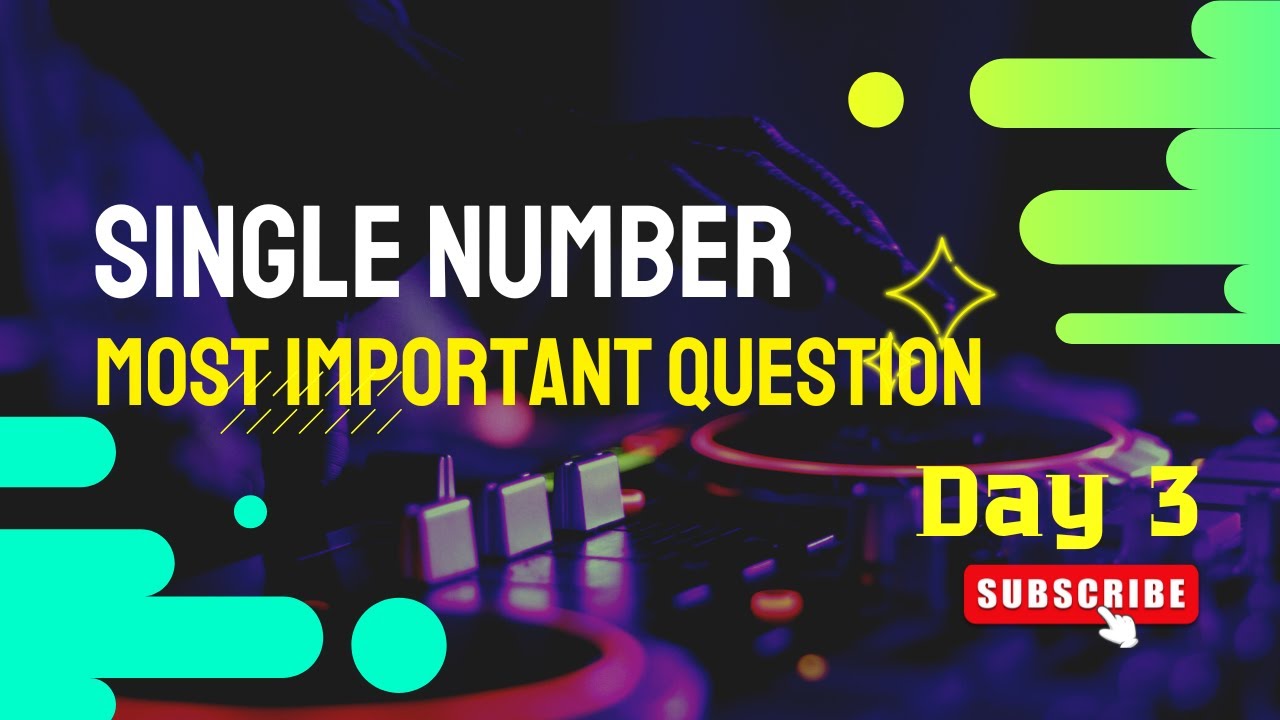 DSA Day 3: Single Number #coding #javaprogramming #leetcode #solution ...