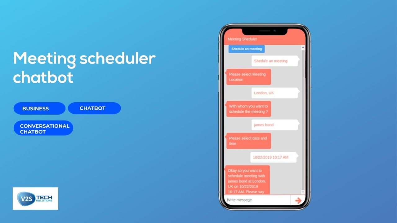Meeting scheduler chatbot - YouTube