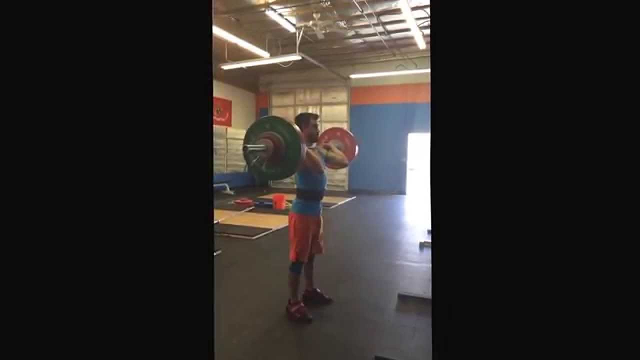 3 split jerks at 106kg/233lbs. 68kg/150lbs bodyweight. - YouTube