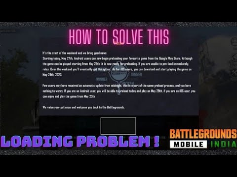 BGMI LOADING PROBLEM! | HOW TO SOLVE THIS ! - YouTube