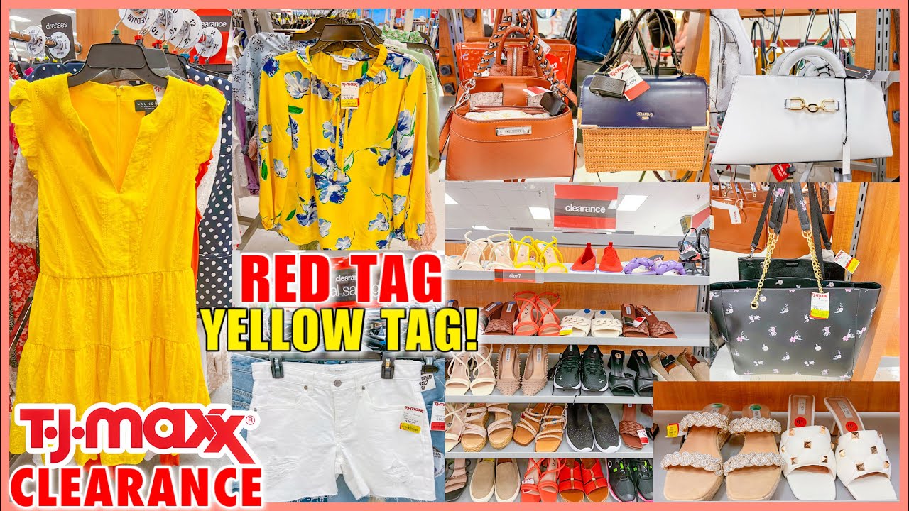 ️TJ MAXX CLEARANCE YELLOW & RED TAG‼️DESIGNER HANDBAGS SHOES & CLOTHING ...