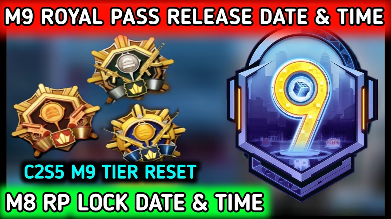 M9 ROYAL PASS RELEASE DATE & TIME 🔥 BGMI M9 ROYAL PASS KAB AAYEGA 🔥 M8 RP LOCK & C2S5 M9 TIER ...