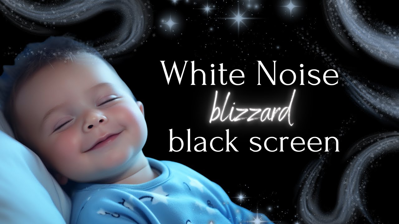 🌨 White noise blizzard BLACK SCREEN - Fall asleep in 2 minutes 🌨 ...