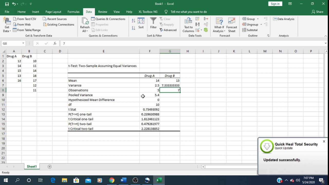 T Test Using MS Excel YouTube t-test-using-ms-excel-youtube