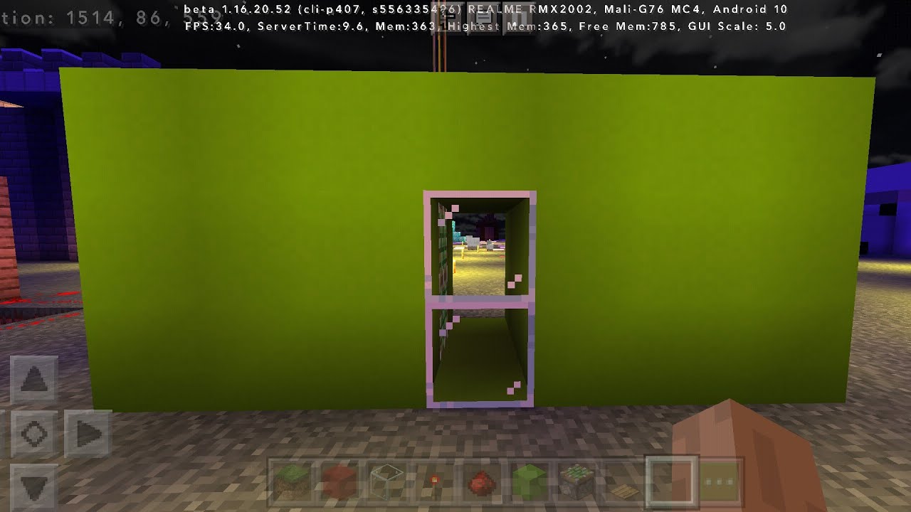 Minecraft one way automatic sliding glass door - YouTube