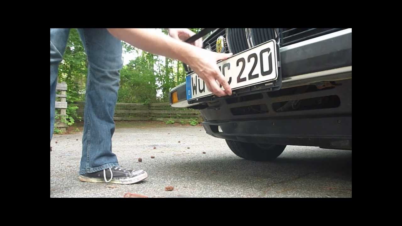 BMW E30, European Plate Installation Tutorial - YouTube