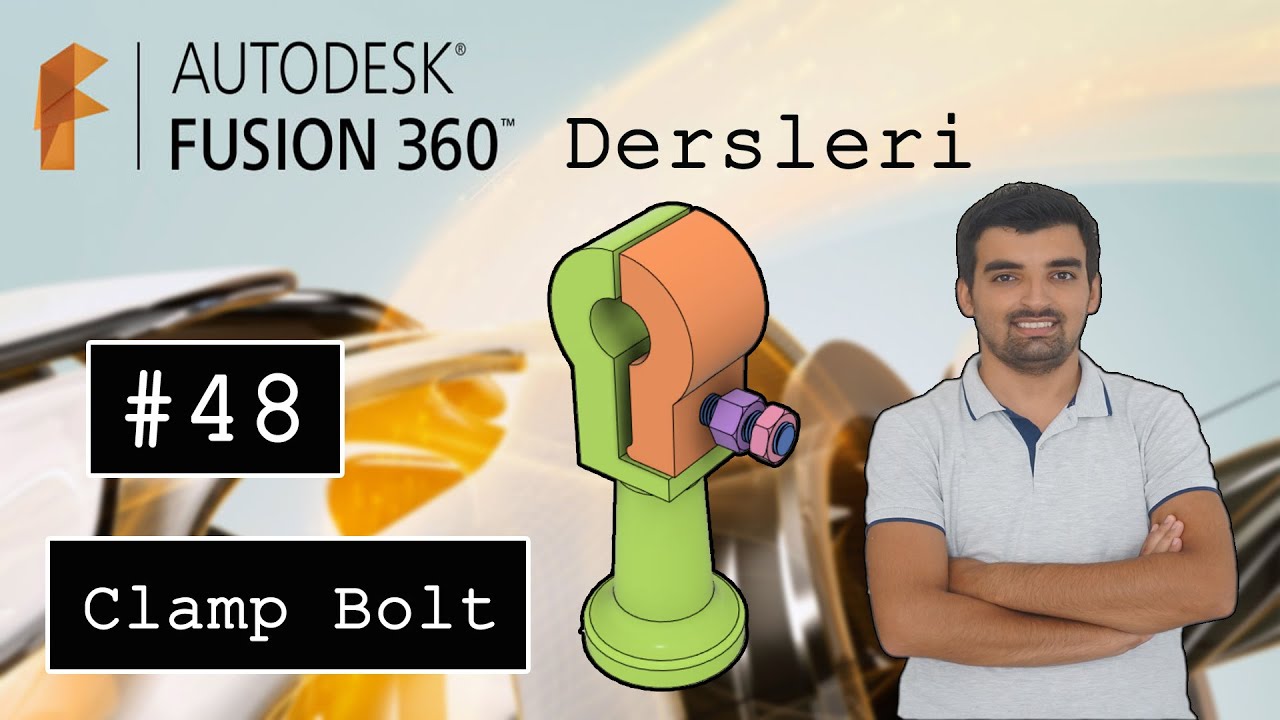Fusion 360 Tutorial #48 Drawing & Designing A Clamp Bolt - YouTube