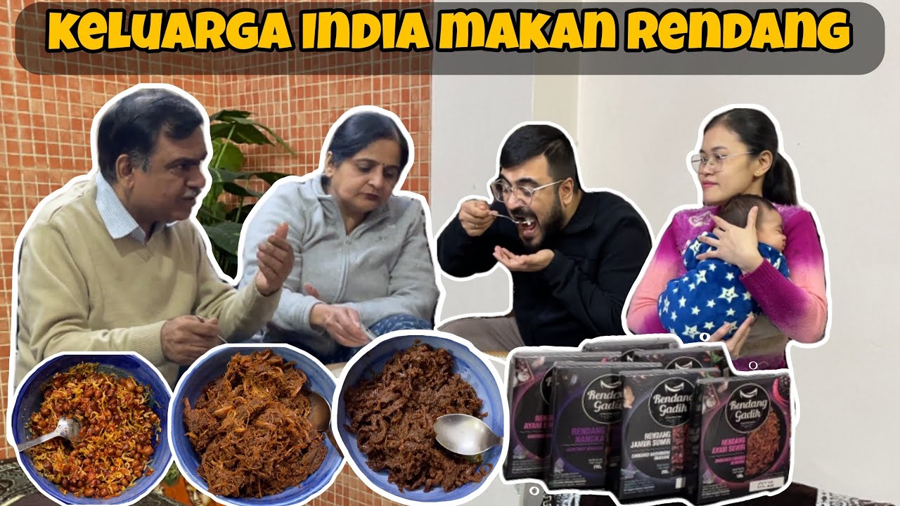 KELUARGA INDIA MAKAN RENDANG | INDIAN FAMILY EATING INDONESIAN FOOD ...