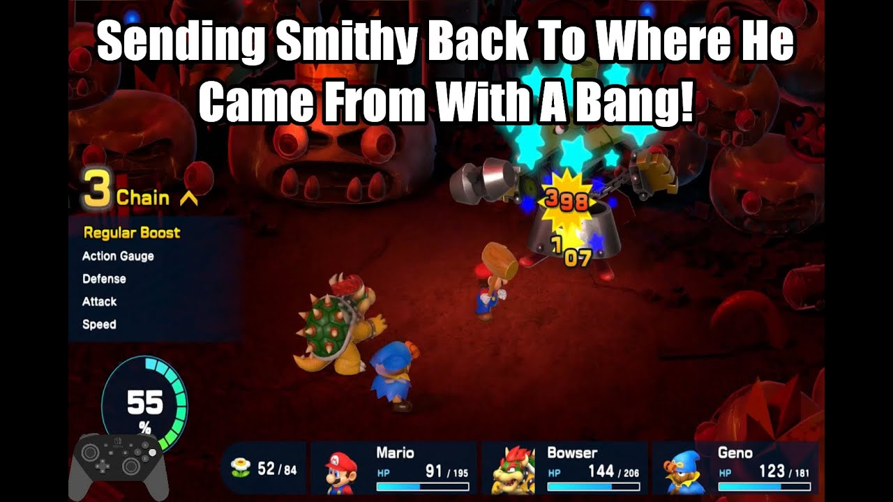 Sending Smithy Back TO Where He Came From With A Bang | Super Mario RPG ...