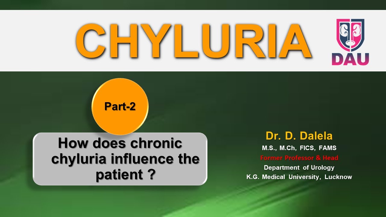 CHYLURIA : How does it affect the patient ? - YouTube