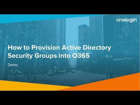 How to Provision Active Directory Security Groups into O365 - YouTube