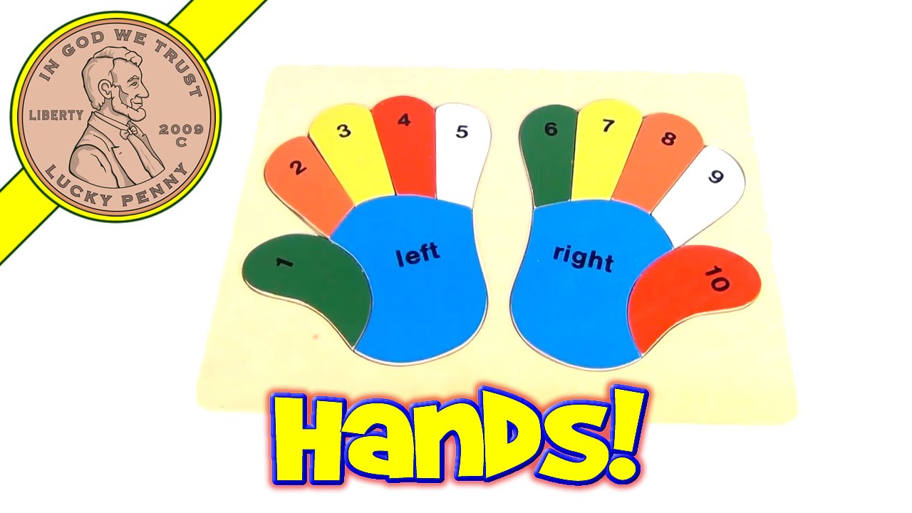 Wood Left Right Hand Puzzle and Learn Counting to 10 - YouTube