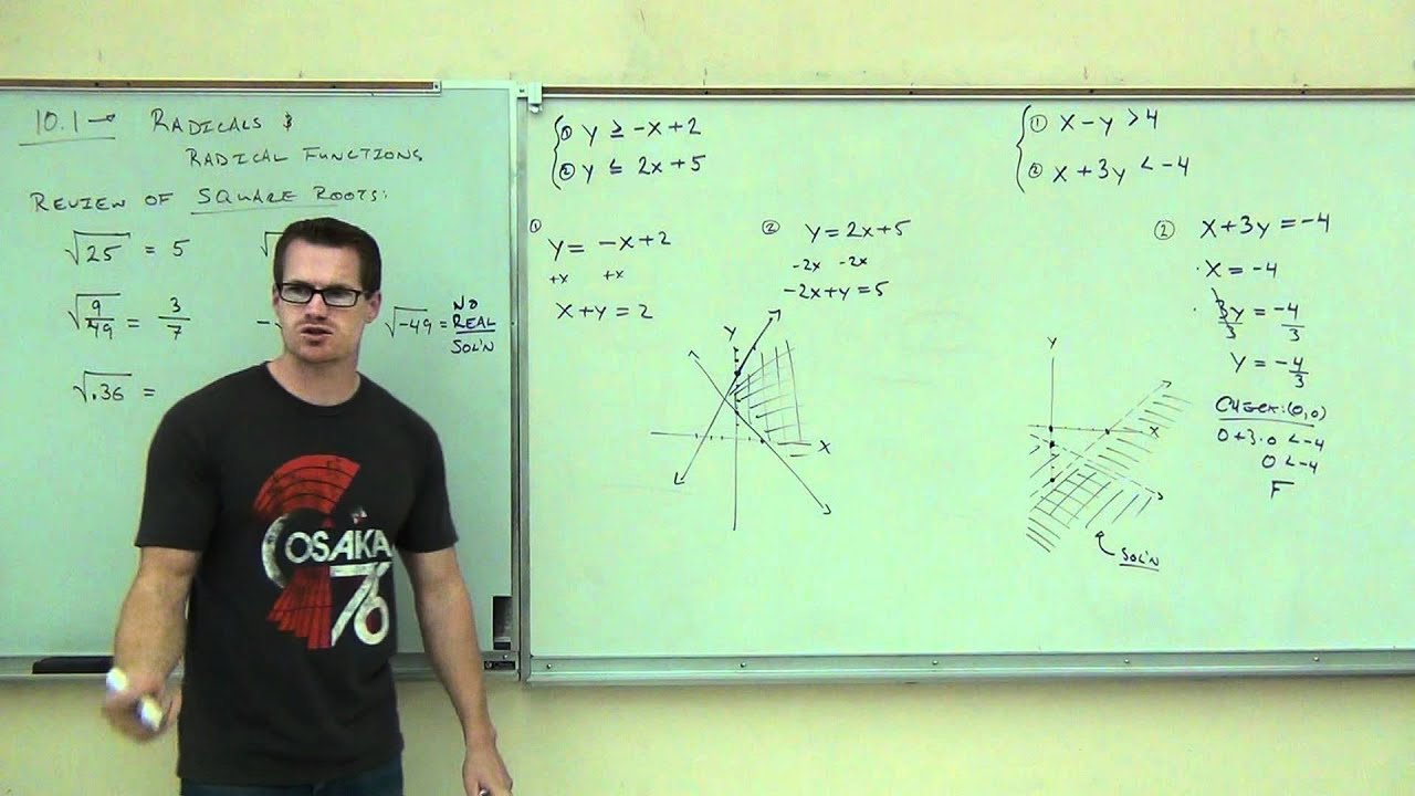 Intermediate Algebra Lecture 10.1 Part 1 - YouTube