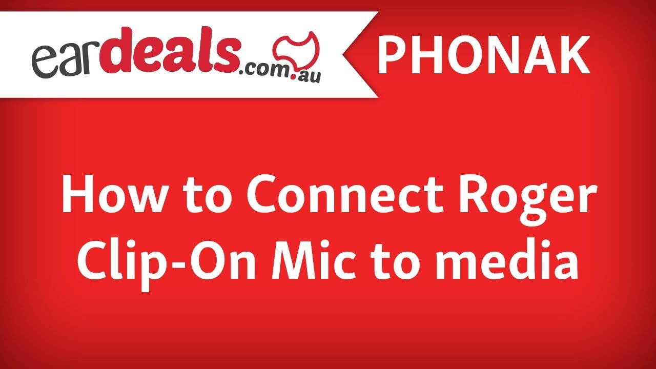 Phonak: How to connect Roger clip-on mic to media - YouTube
