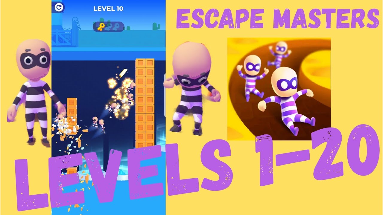 ESCAPE MASTERS. Levels 1-20 Walkthrough - YouTube