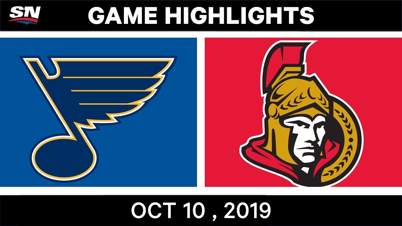 NHL Highlights | Blues vs. Senators - Oct. 10, 2019 - YouTube