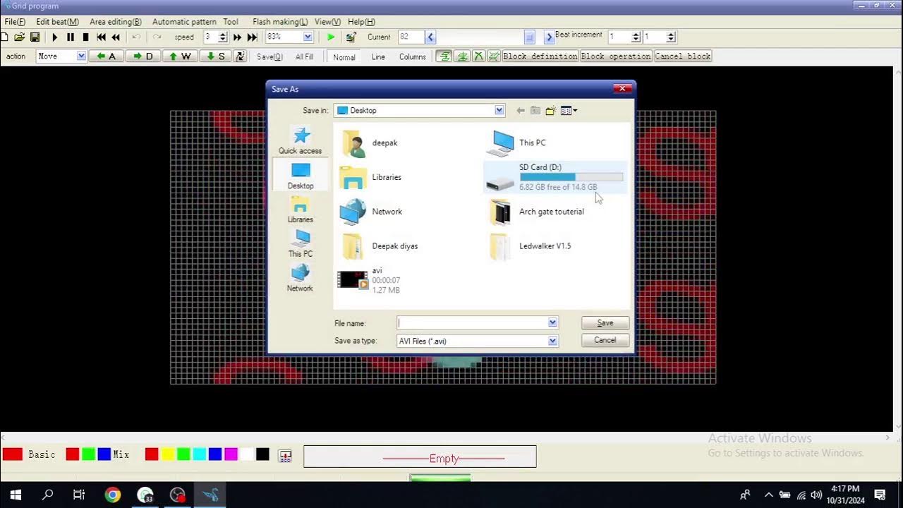 SWF Text Create designs on LED edit on neon play during software - YouTube