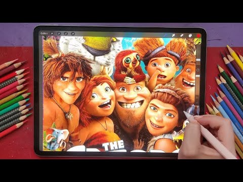 How to draw croods | the croods movie/time laps|asmr art😍🥹