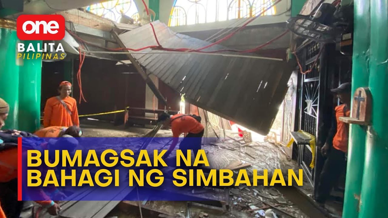 Ikalawang palapag ng simbahan sa Bulacan, bumagsak - YouTube