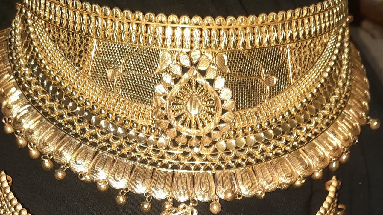 how to make gold choker necklace at home || sone ka chokor 30gm 35gm ...