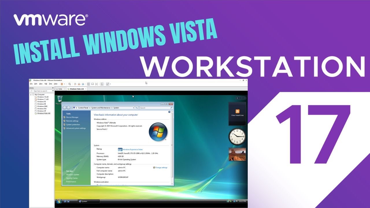 VMware Workstation | How to Install Windows Vista on VMware Workstation 17 - YouTube
