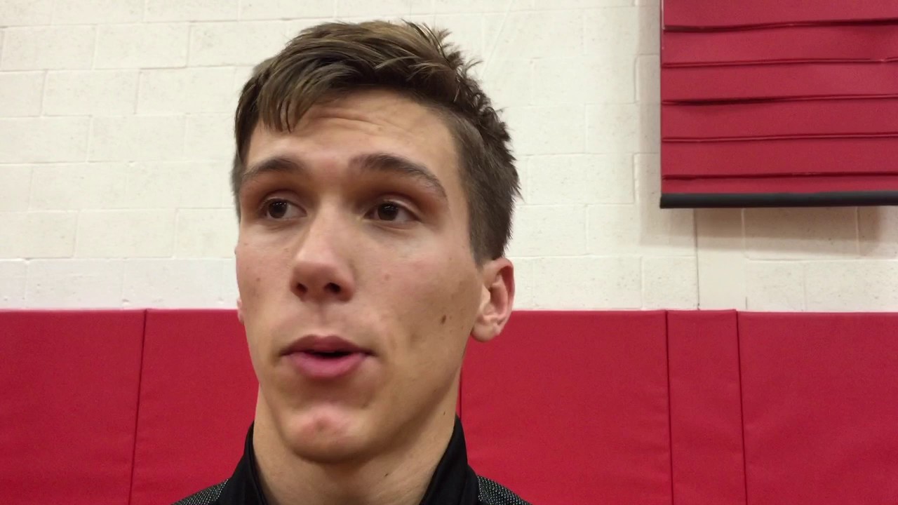 Mechanicsburg forward Cade Alioth on claiming a tough road win - YouTube