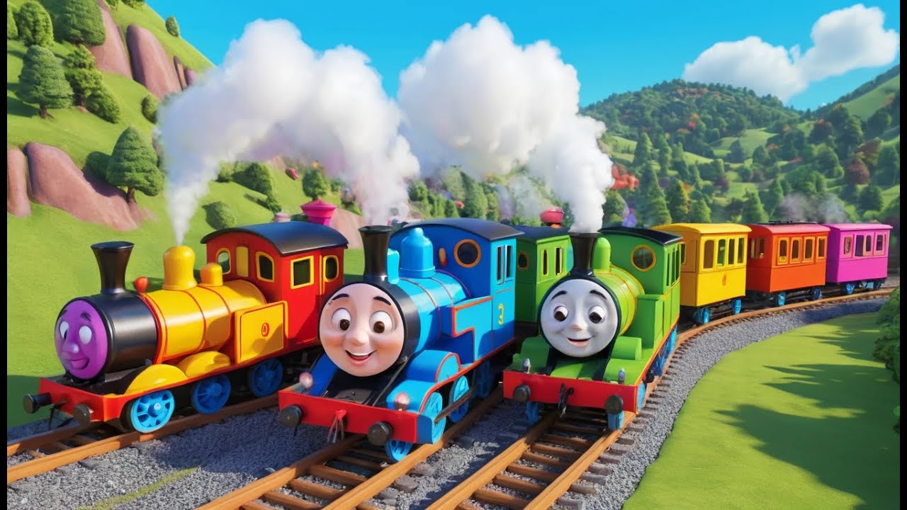 Seven Little Toy Trains Chug Chug Chug | Preschool Counting & Train ...