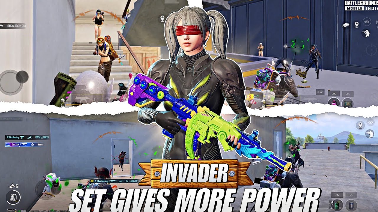 INVADER SET GIVES MORE POWER 😱 | FASTEST 3 FINGER PLAYER | BGMI | BGMI ...