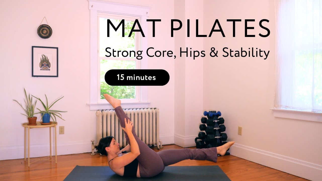 Intermediate Pilates Mat Class | Strong Core, Hips & Stability (15 ...