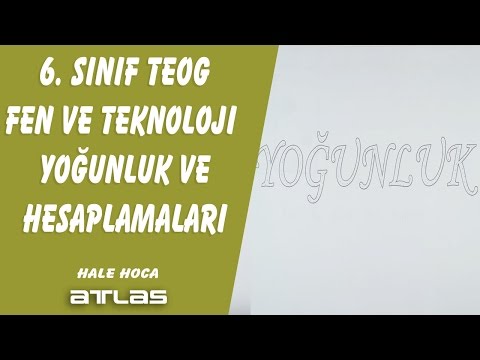 YOĞUNLUK VE HESAPLAMALARI 6. SINIF FEN