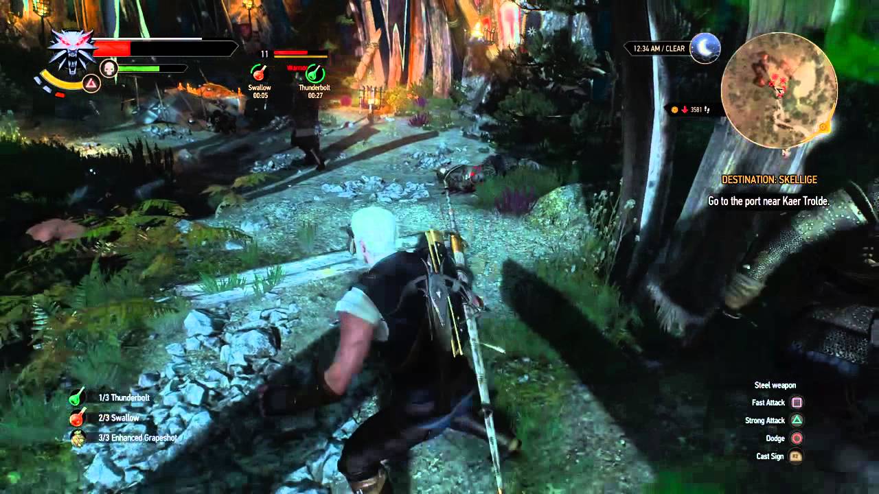 Deflecting Arrows from Behind in The Witcher 3 - YouTube