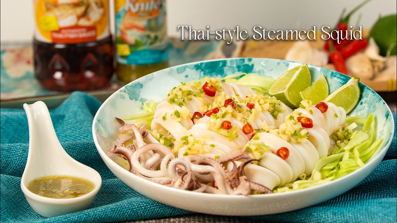 Thai-Style STEAMED SQUID - YouTube