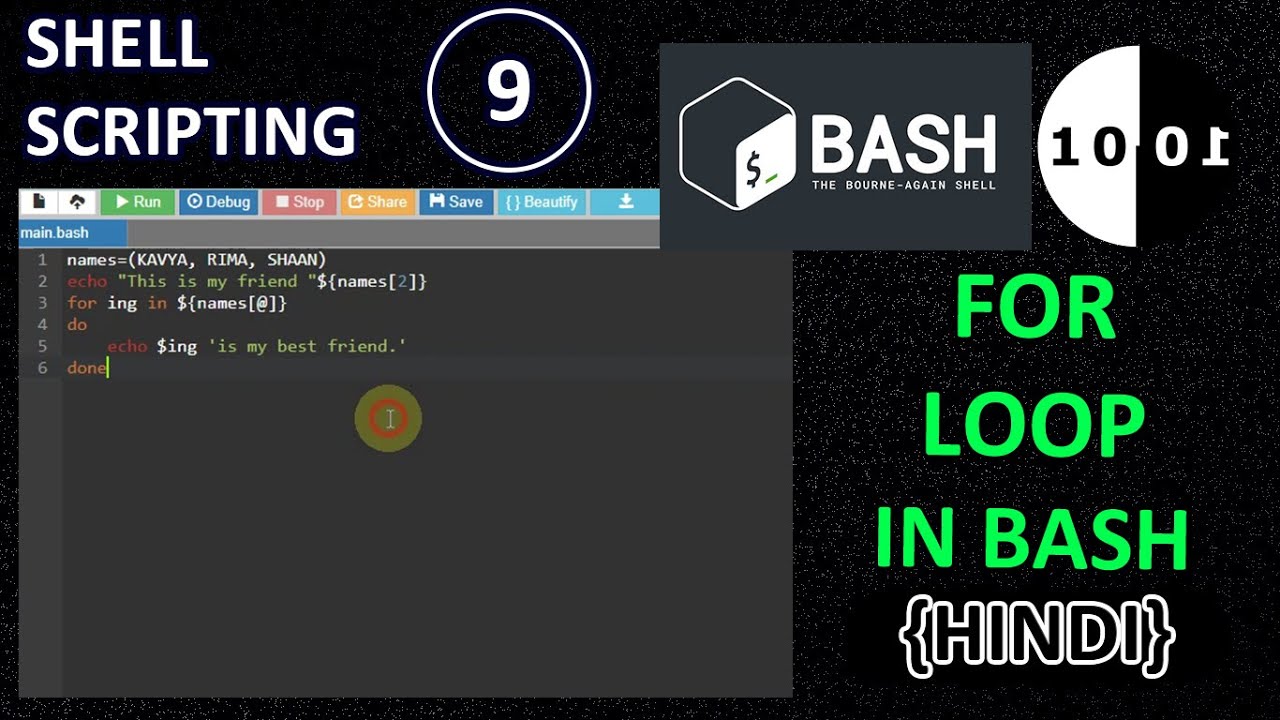 9 Shell Scripting Basics Bash Language For Loop Youtube 3463