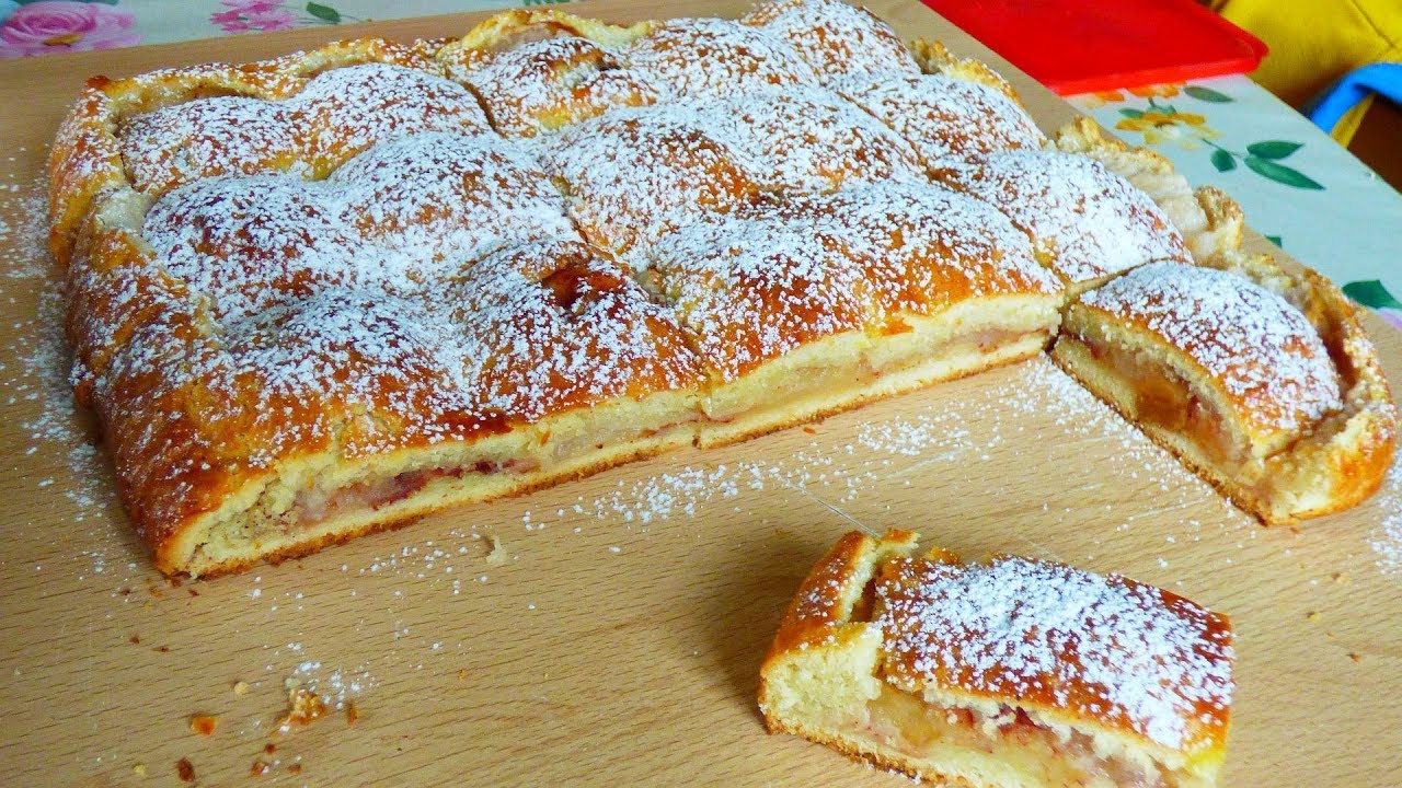 Õunakook poolekslõigatud õuntega - YouTube