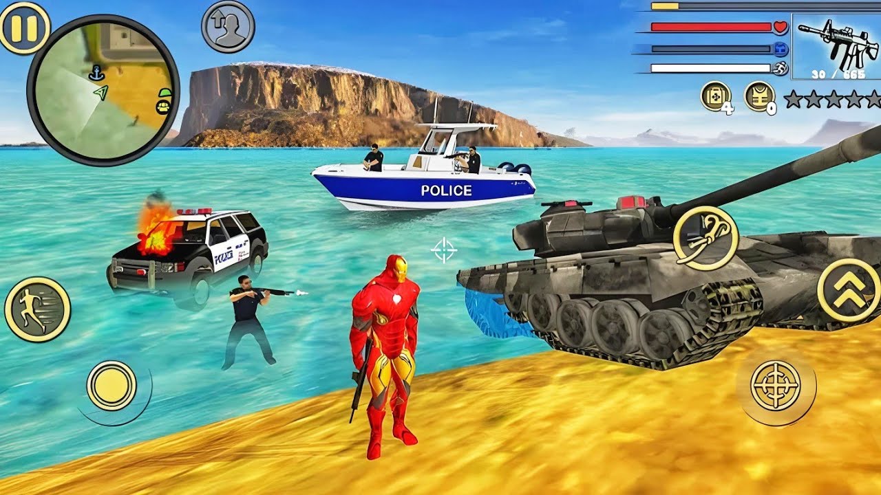 Iron Man Rope Hiro Best Game Play - YouTube