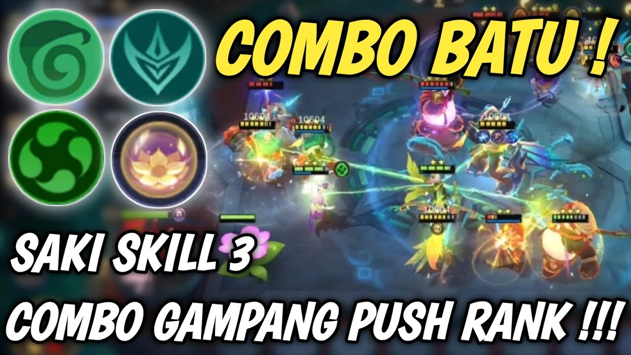 COMBO PALING GAMPANG BUAT PUSH MYTICH ! NATURE SPIRIT + SAKI SKILL 3 ...