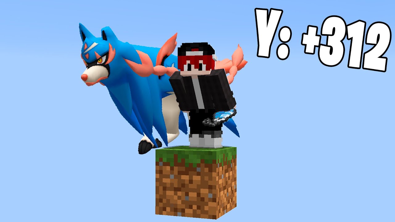 Sobrevivendo com Zacian em 1 Bloco no Minecraft Pixelmon - YouTube
