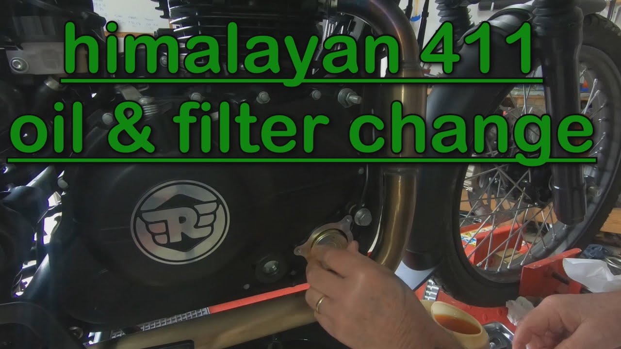 royal enfield himalayan 411 oil & filter change, GT85 spray on frame ...