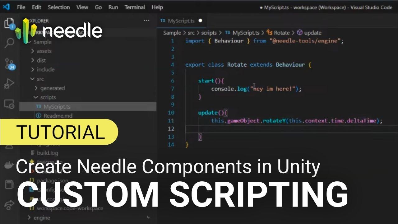 Needle Engine - Quick intro to custom scripting - YouTube