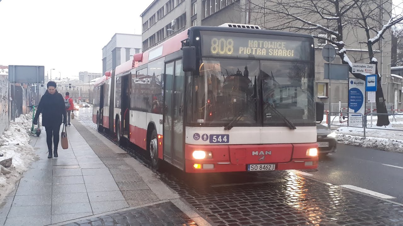 MAN NG313 #544, PKM Sosnowiec (Przejazd, 808) [*] - YouTube