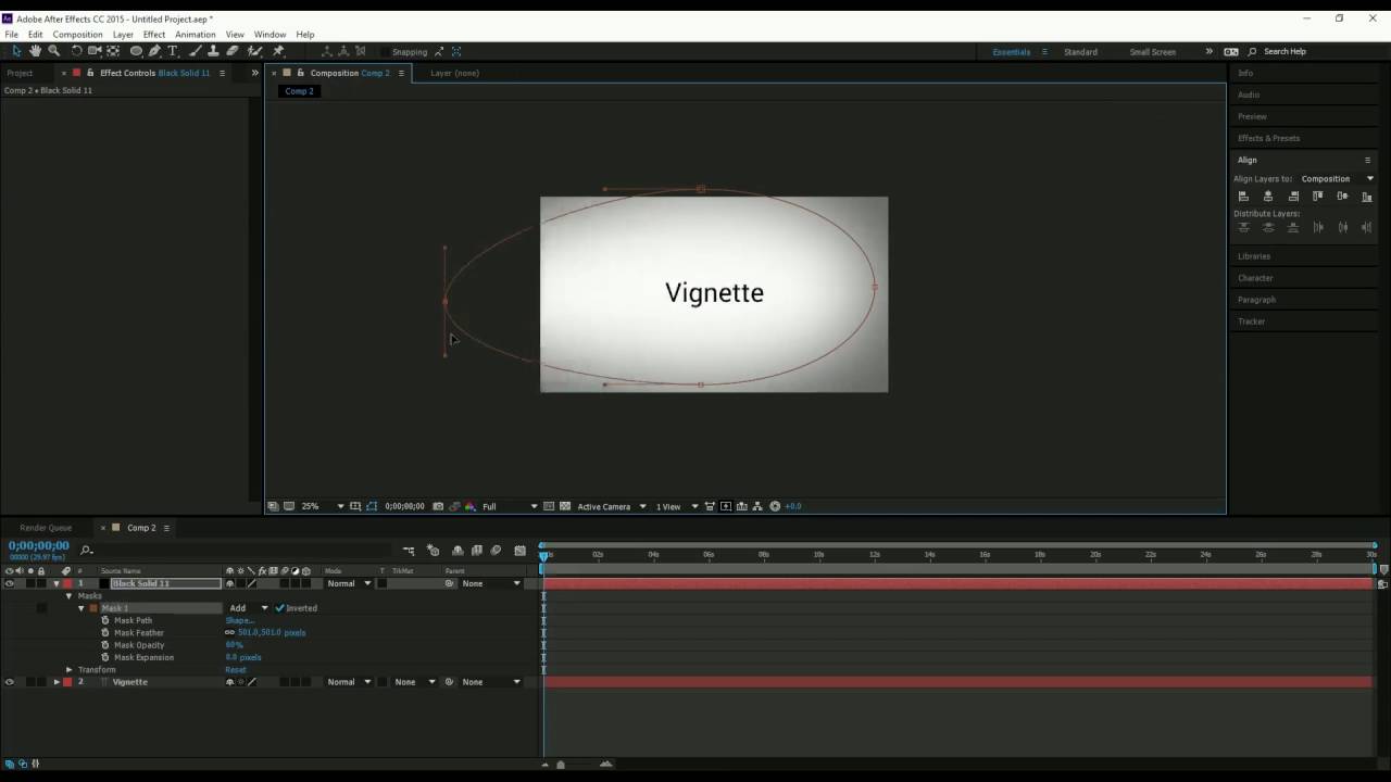 After Effects - Vignette | Quick Tutorial | HD - YouTube