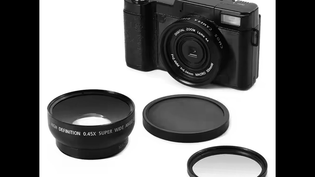 Kogan "Mirrorless" Kamera 24MP FHD 1080p 3" LCD Flip TFT Wide Lens ...