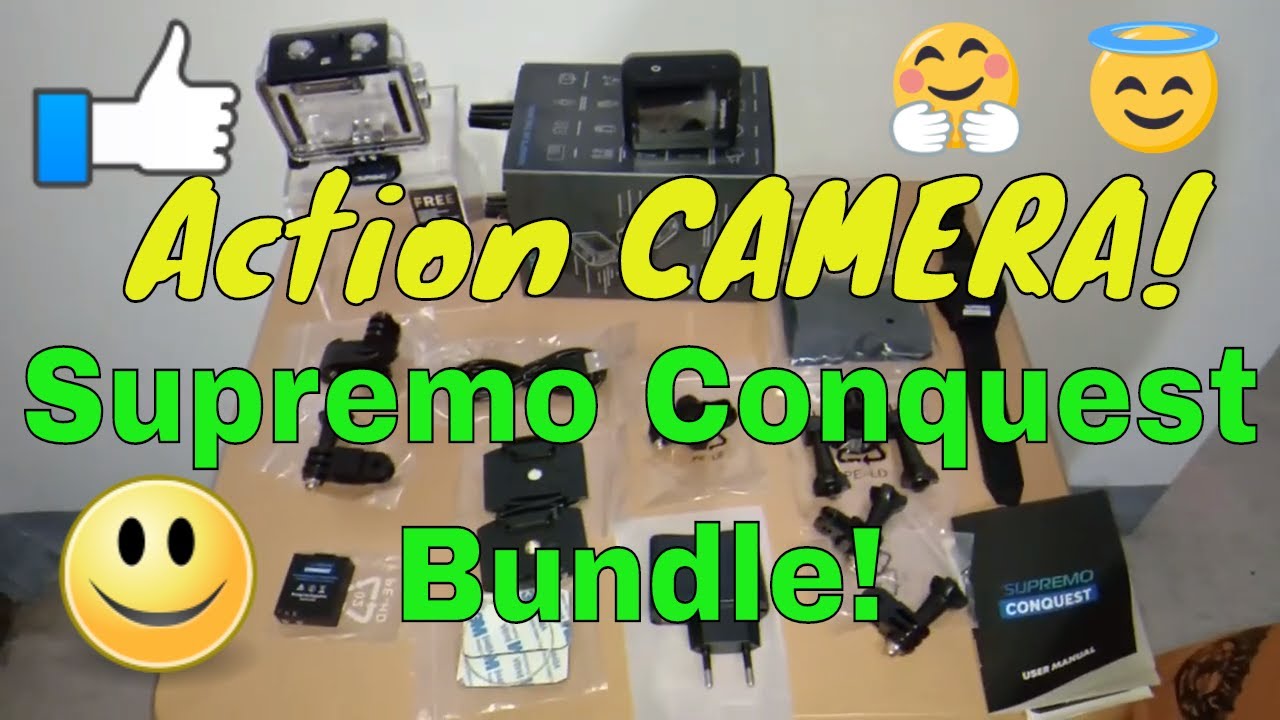 ACTION CAMERA! Supremo Conquest Bundle + Freebies! UNBOXING and SET-UP ...